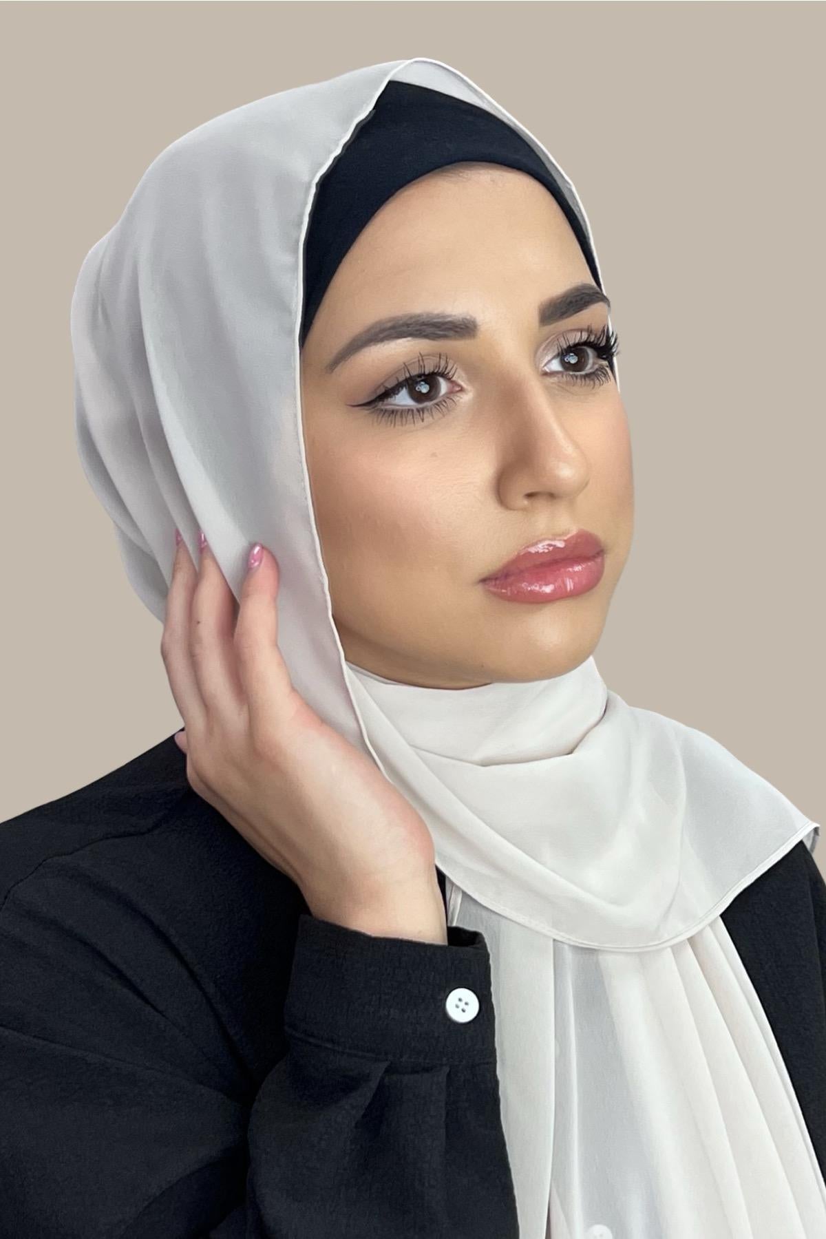 Luxury Chiffon Hijab-Ancient Ivory | Modish Hijab